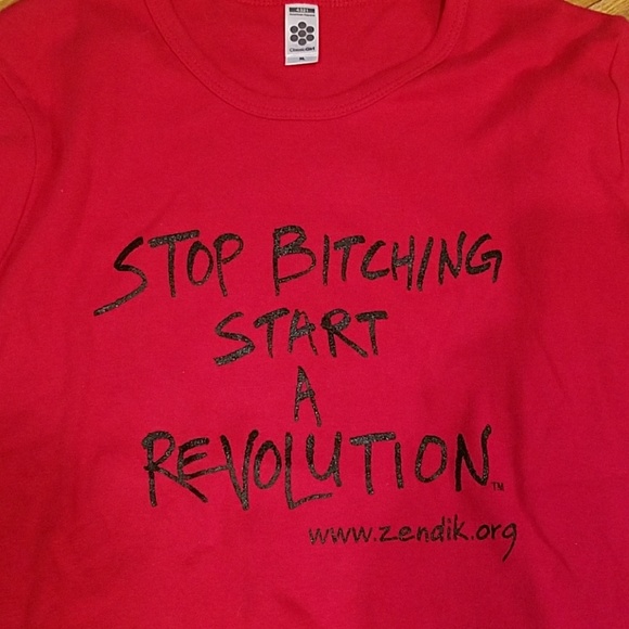 American Apparel | Tops | New Stop Bitching Start A Revolution Zendik Tee | Poshmark